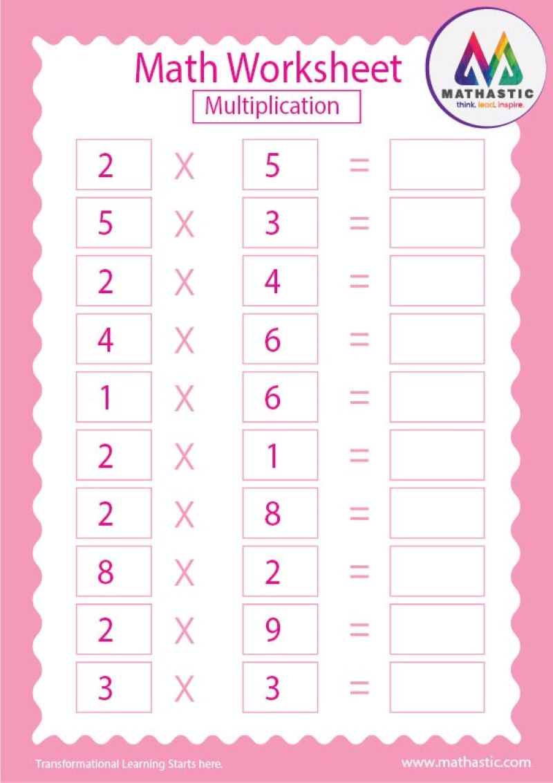 Table Sheet 7 Mathastic