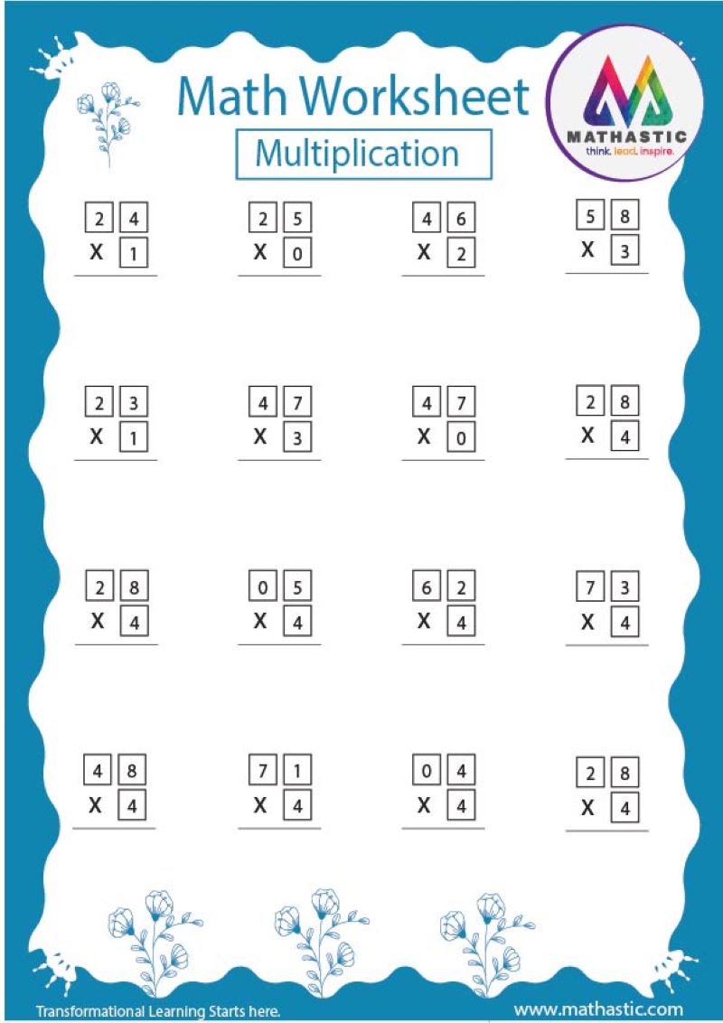 Table Sheet 9 Mathastic